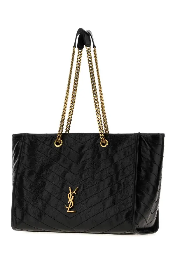 Saint Laurent Leather Niki Shopping Bag - Black