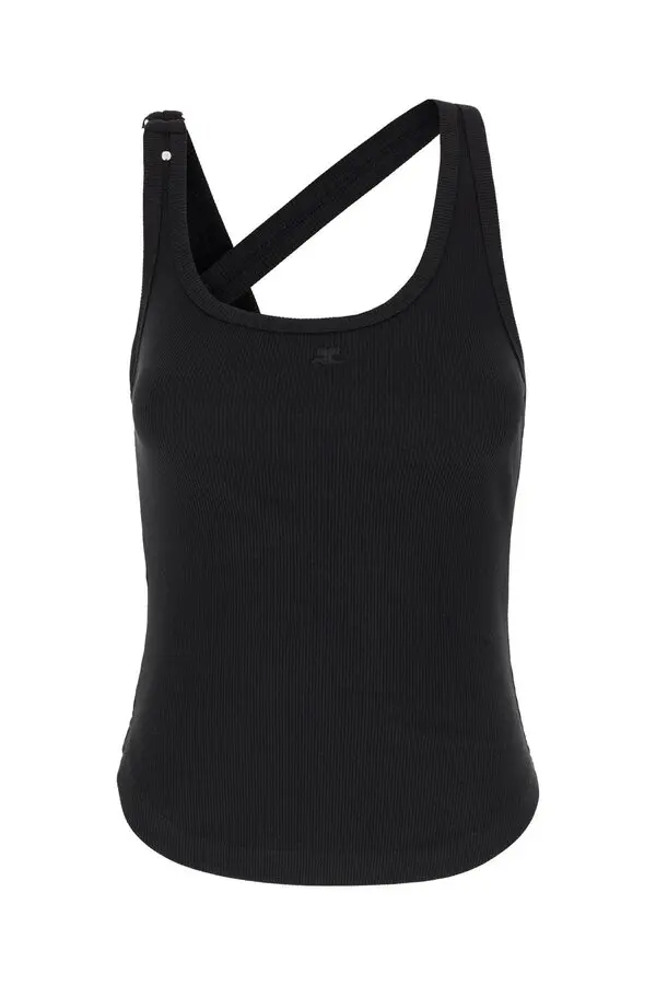 COURREGES Ribbed Knit Tank Top - Multicolor