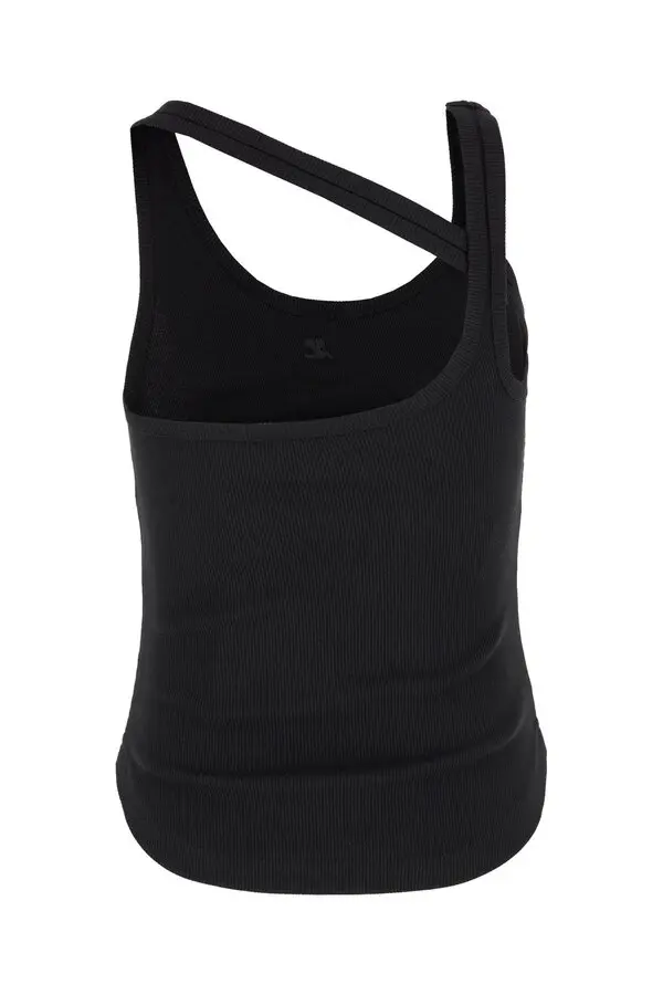 COURREGES Ribbed Knit Tank Top - Multicolor