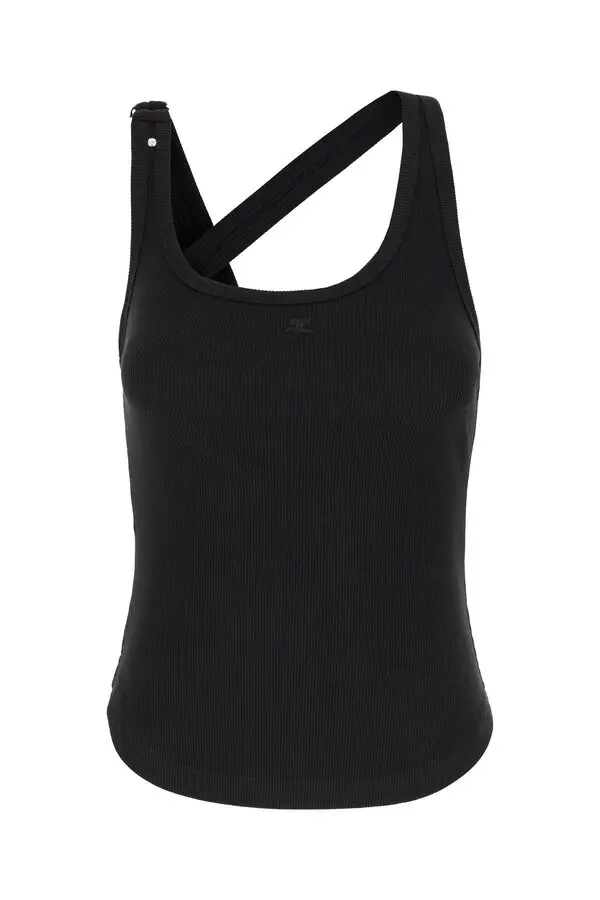 COURREGES Ribbed Knit Tank Top - Multicolor