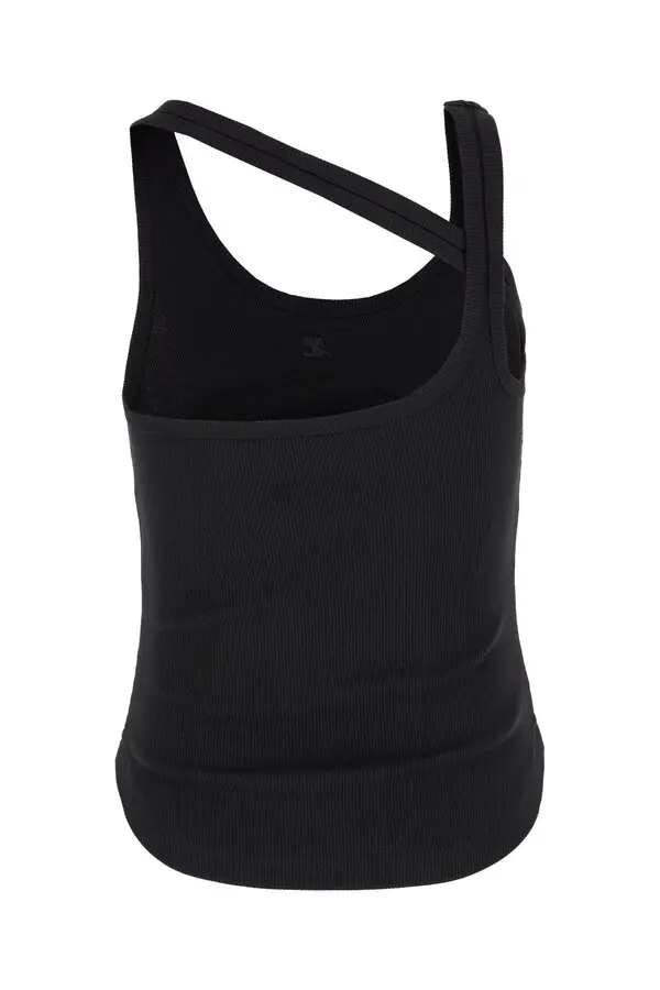 COURREGES Ribbed Knit Tank Top - Multicolor