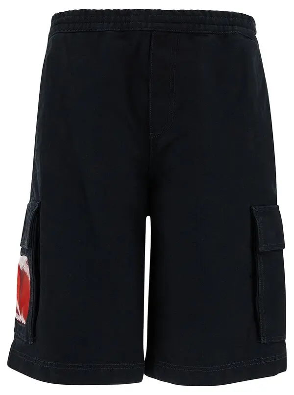 44 LABEL GROUP Cotton Logo Bermuda Shorts - Multicolor