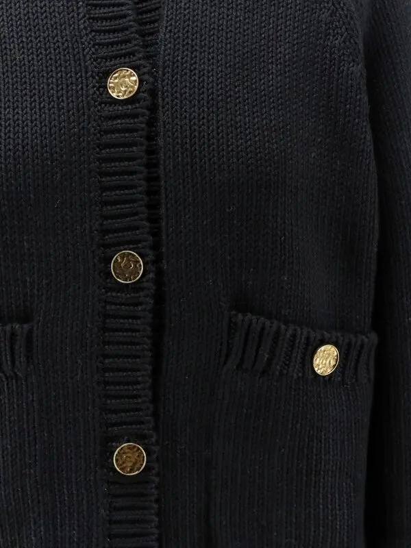 TOTEME Organic Cotton Cardigan - Black