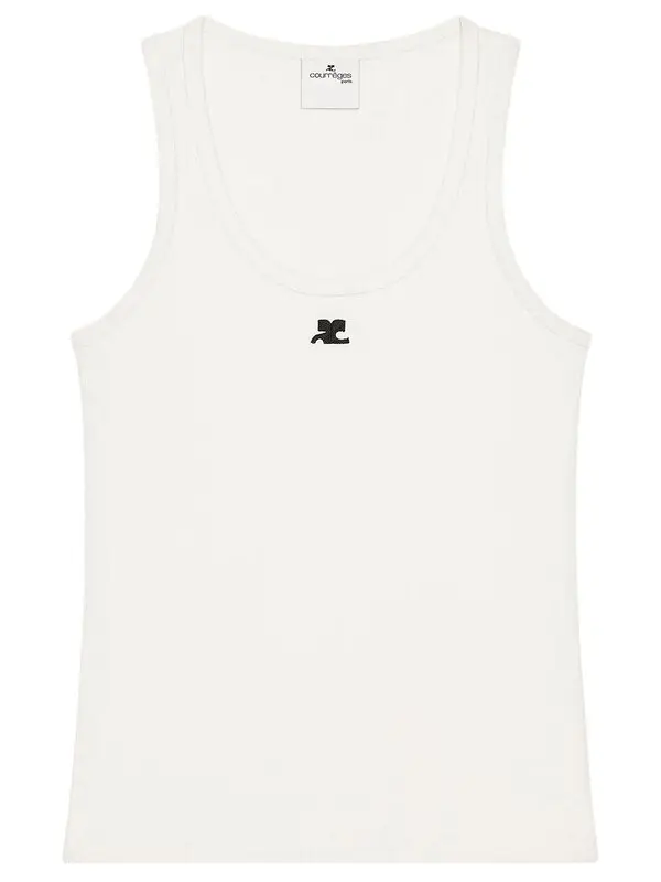 COURREGES 90s Rib Tank Top - White