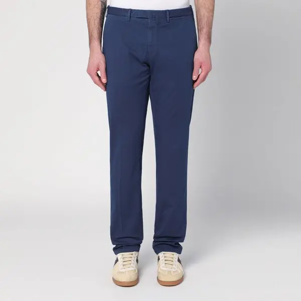 SANTANIELLO Cotton Trousers - Blue