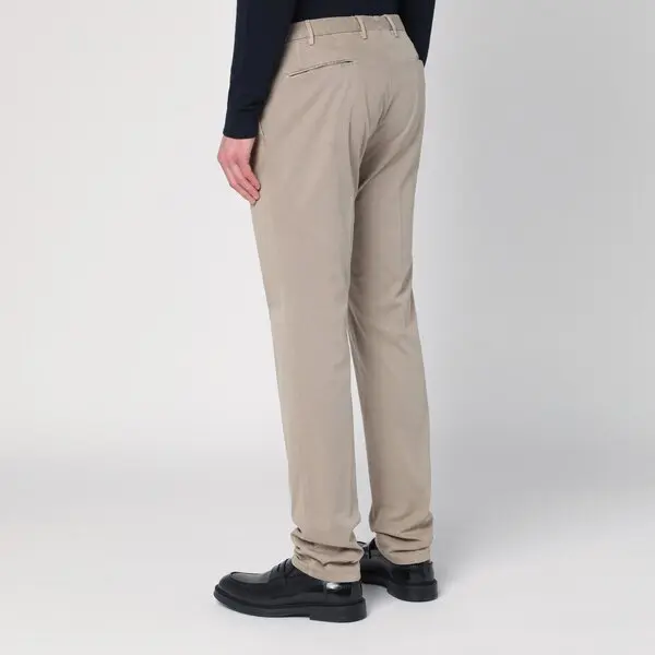 SANTANIELLO Beige Trousers In Cotton