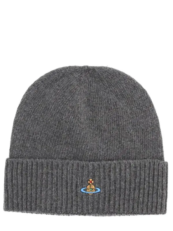 VIVIENNE WESTWOOD Cashmere Beanie - Gray