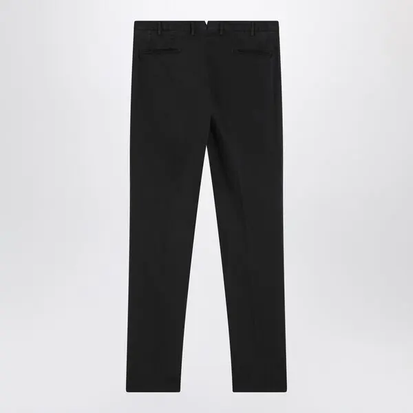 SANTANIELLO Cotton Trousers - Black