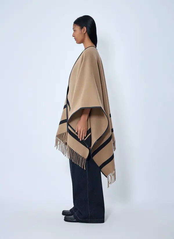 Max Mara Logo Motif Poncho