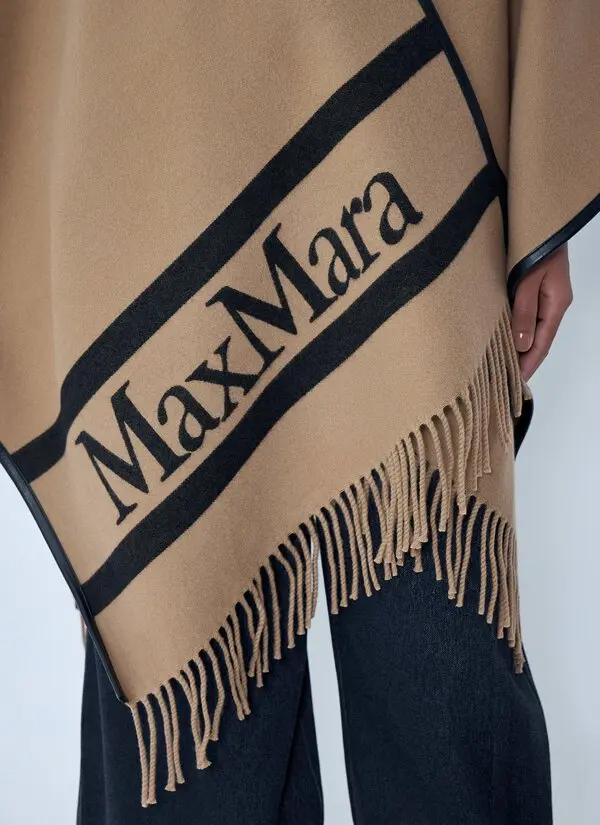 Max Mara Logo Motif Poncho