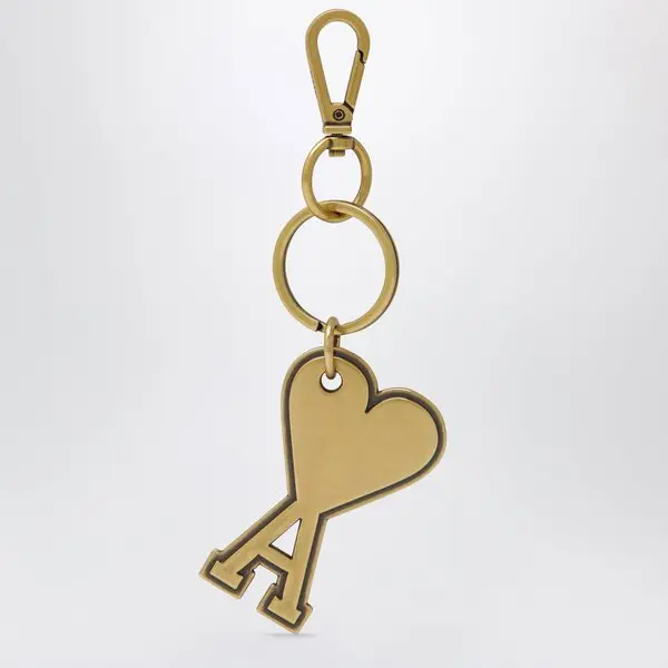 AMI Paris De Coeur Metal Keyring - Silver
