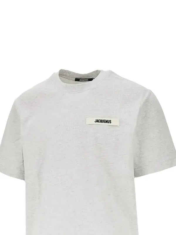 Jacquemus T-shirt With Grosgrain Logo Appliqu