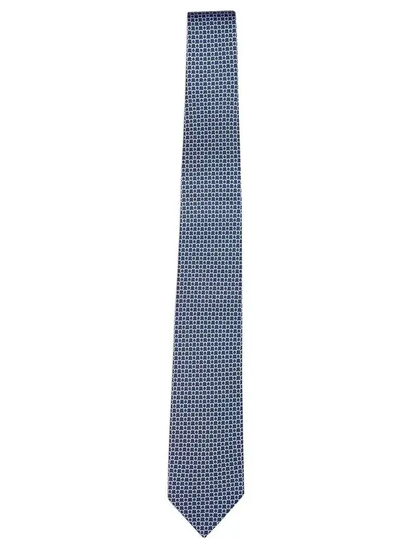 FERRAGAMO Link Print Silk Tie