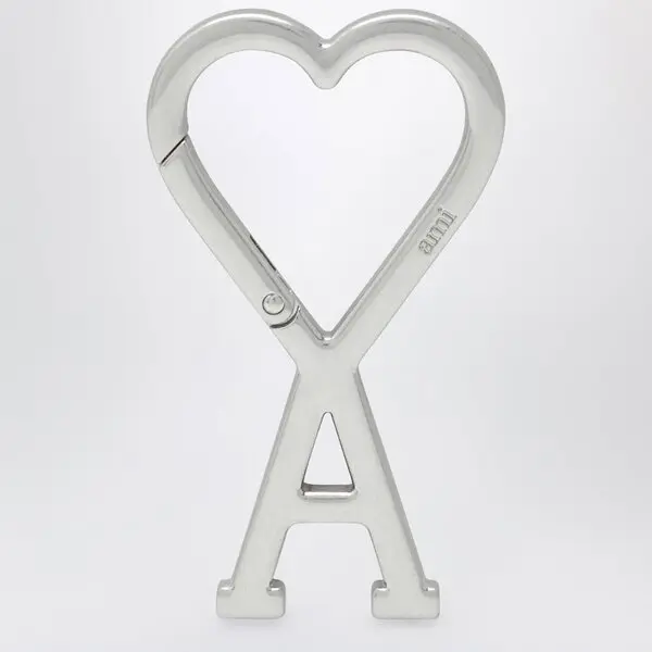 AMI Paris De Coeur Carabiner Keyring - Silver