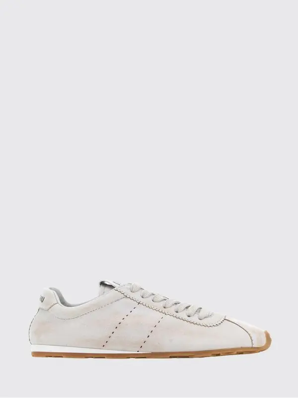 Miu Miu Leather Sneakers - White