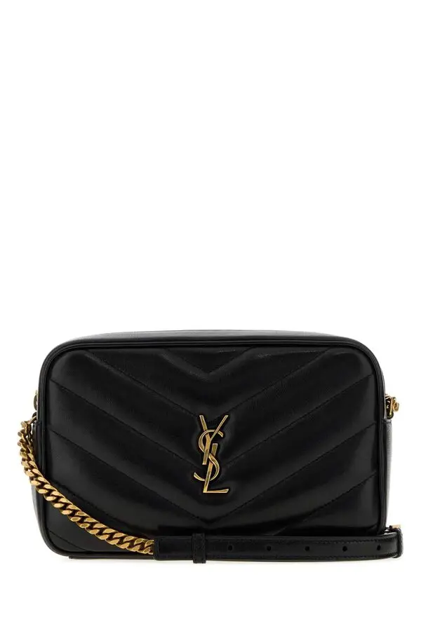 Saint Laurent Leather Loulou Crossbody Bag - Black