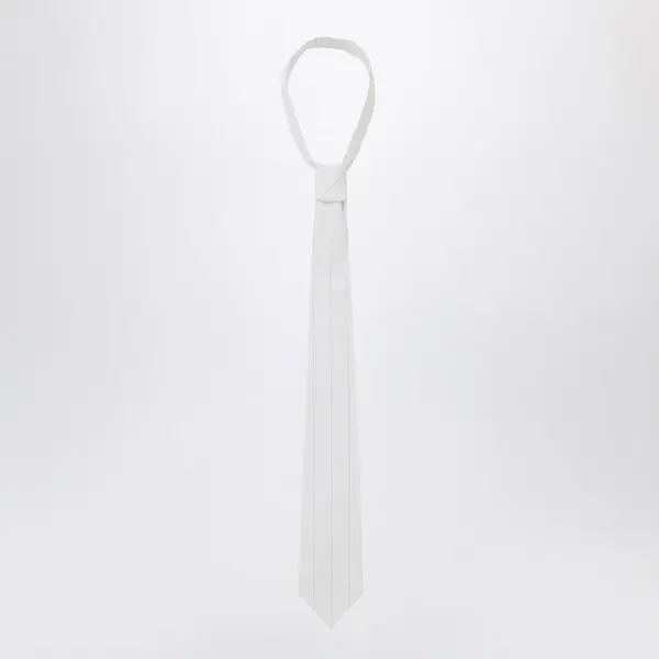 1989 STUDIO Striped Tie - White