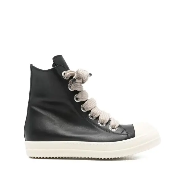 Rick Owens Calf Leather High-top Trainers - Black