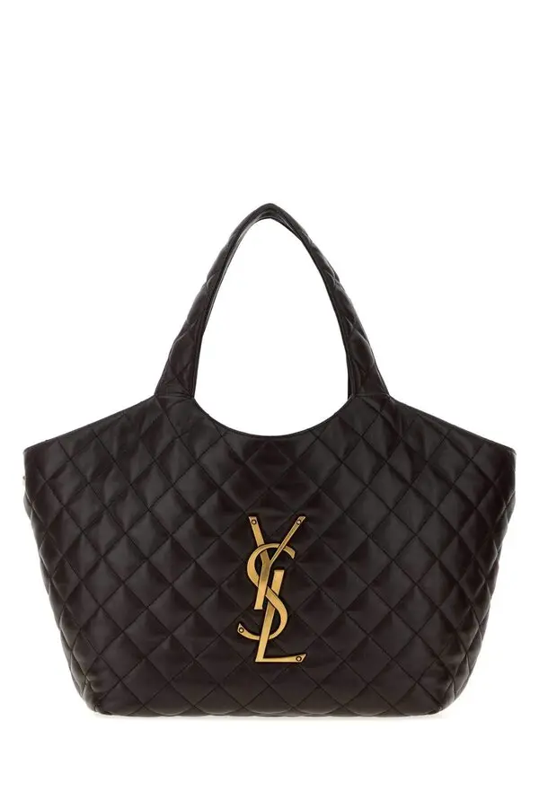 Saint Laurent Nappa Medium Icare Shopping Bag - Brown