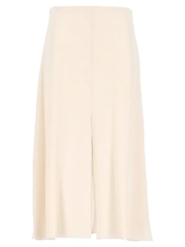Valentino Garavani Silk Georgette Skirt - White