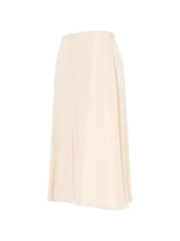 Valentino Garavani Silk Georgette Skirt - White
