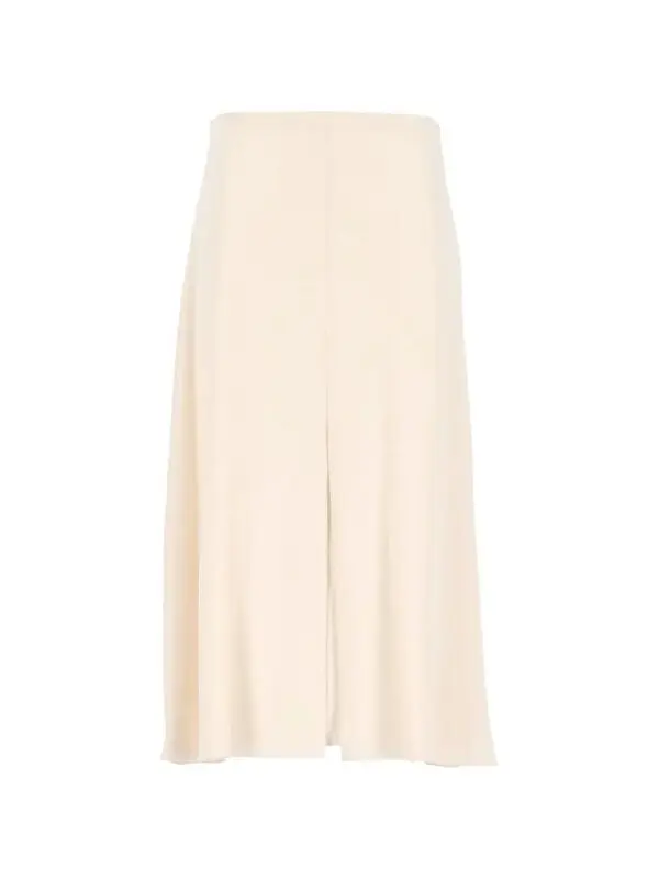 Valentino Garavani Silk Georgette Skirt - White