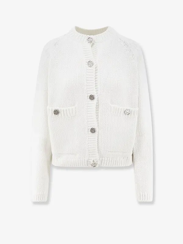 TOTEME Organic Cotton Cardigan - White