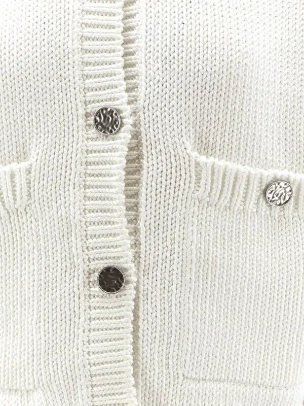 TOTEME Organic Cotton Cardigan - White