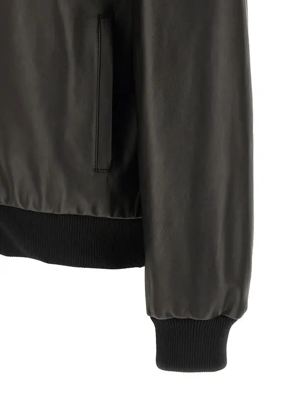 Fendi Leather Blouson - Black
