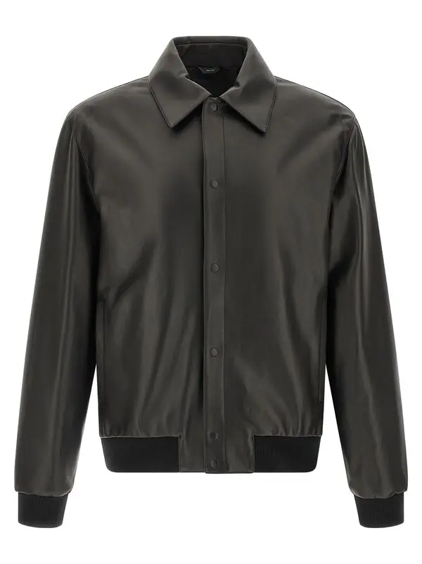 Fendi Leather Blouson - Black