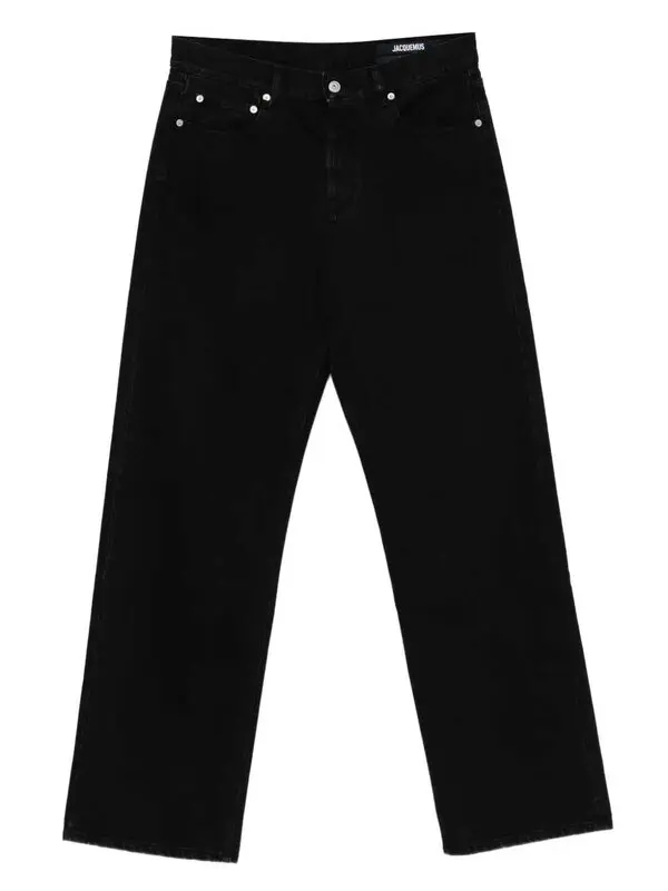 Jacquemus Straight-leg Jeans With Embroidered Logo