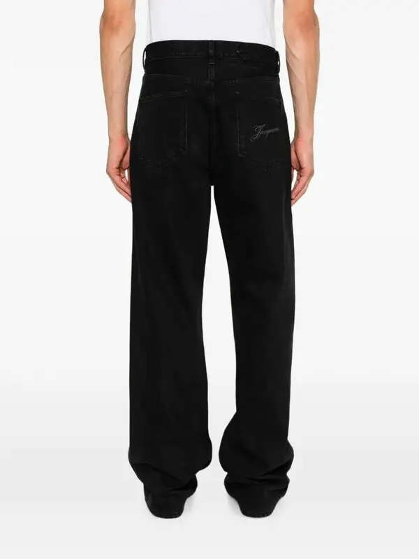 Jacquemus Straight-leg Jeans With Embroidered Logo