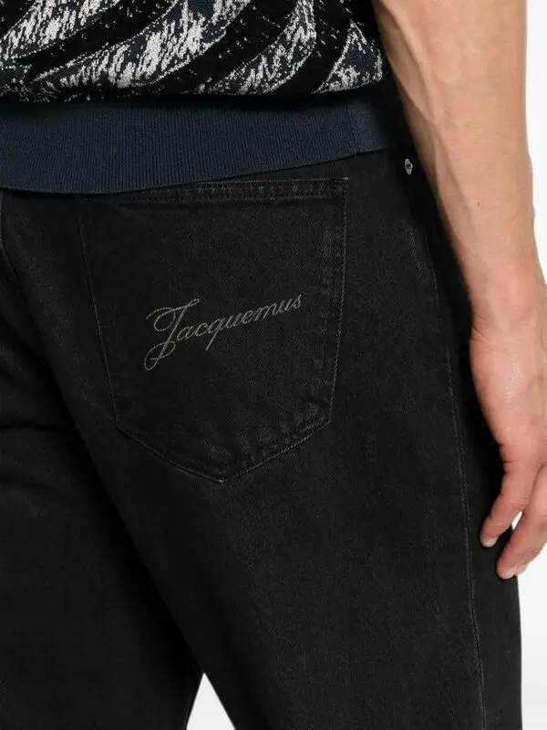 Jacquemus Straight-leg Jeans With Embroidered Logo