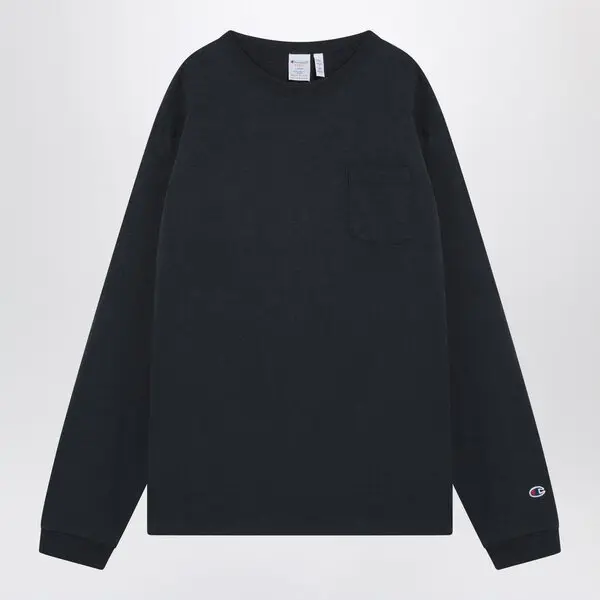 Champion Navy Long-sleeved T-shirt - Blue