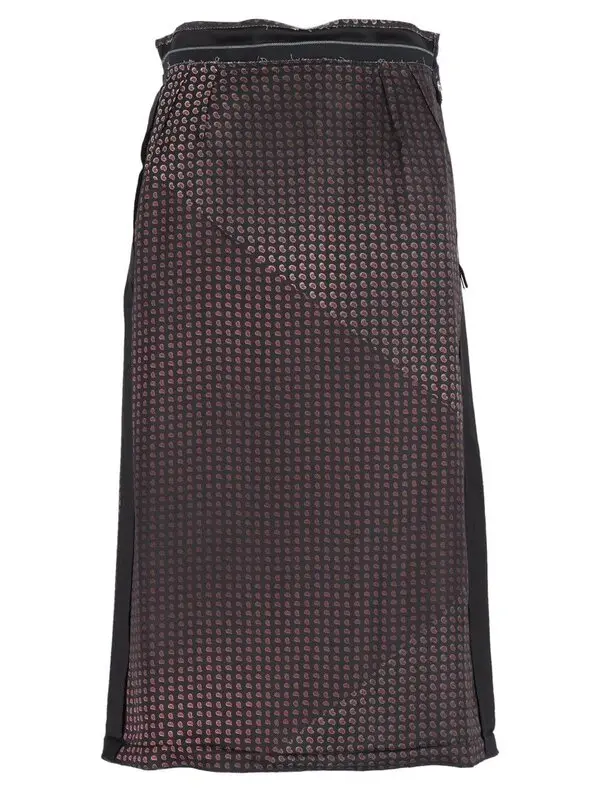 MAISON MARGIELA Paisley Print Midi Skirt - Black