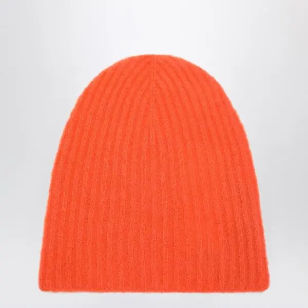 ROBERTO COLLINA Cashmere Ribbed Beanie - Orange