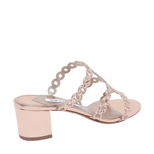 AQUAZZURA Chain Pump Sandals - Pink