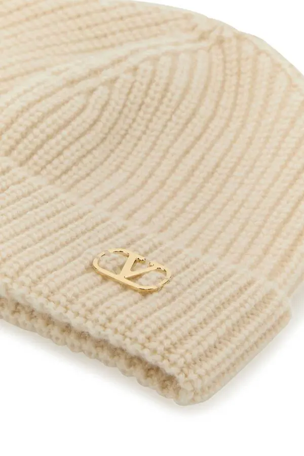 Valentino Garavani Cashmere Beanie Hat - Brown