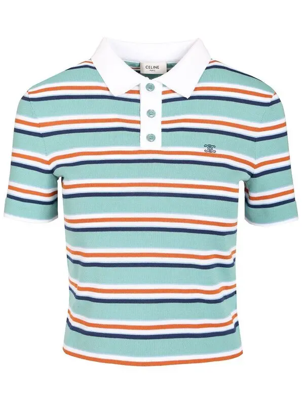 Celine Knitted Cotton Polo Shirt