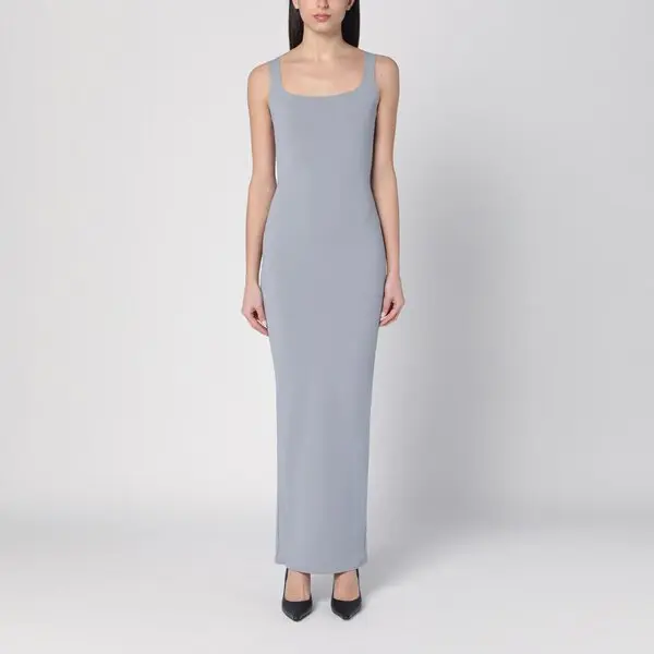 ENTIRE STUDIOS Long Grey Dress In Nylon Blend