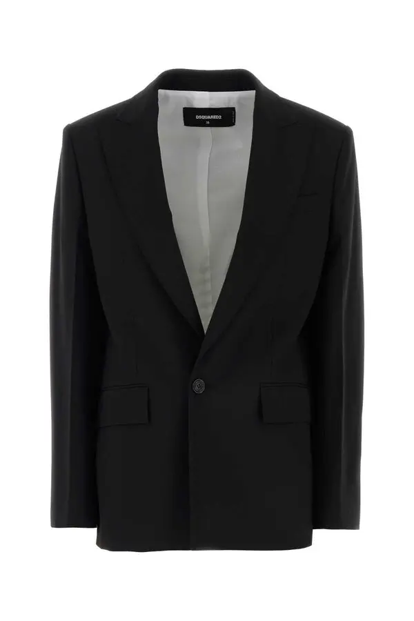 Dsquared2 Stretch Wool Blend Oversize Blazer