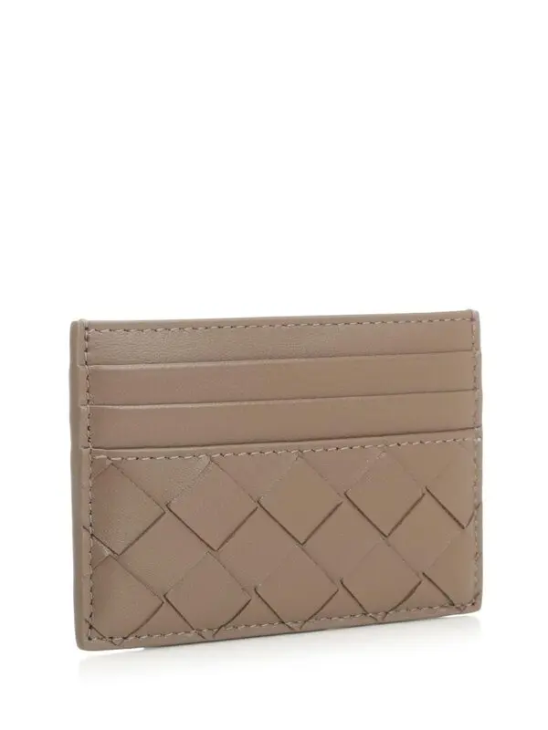 Bottega Veneta Intrecciato Credit Card Holder - Brown