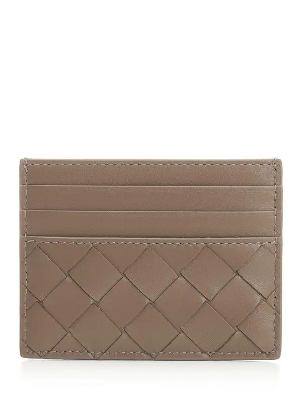 Bottega Veneta Intrecciato Credit Card Holder - Brown