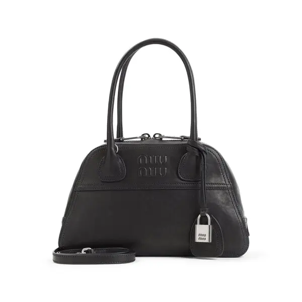Miu Miu Vivian Nappa Shoulder Bag - Black