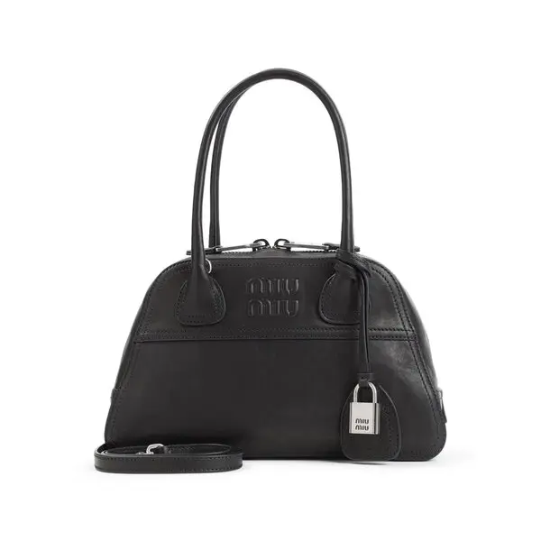Miu Miu Vivian Nappa Shoulder Bag - Black