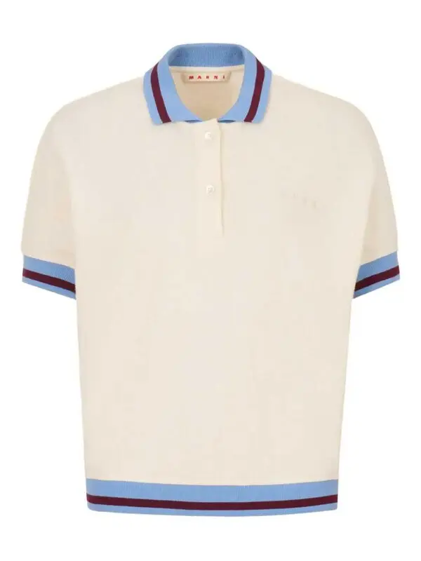 Marni Polo Shirt With Striped Detail - Multicolor
