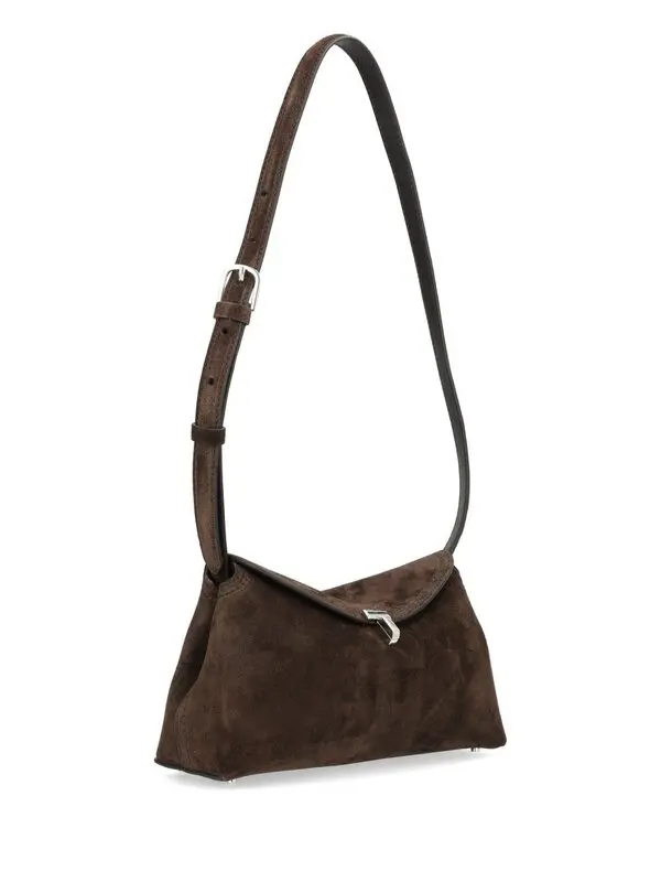 TOTEME Suede T-lock Clutch Bag - Brown