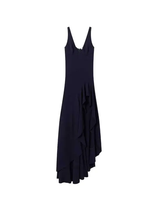 Stella McCartney Asymmetric Dress With Ruffles - Blue