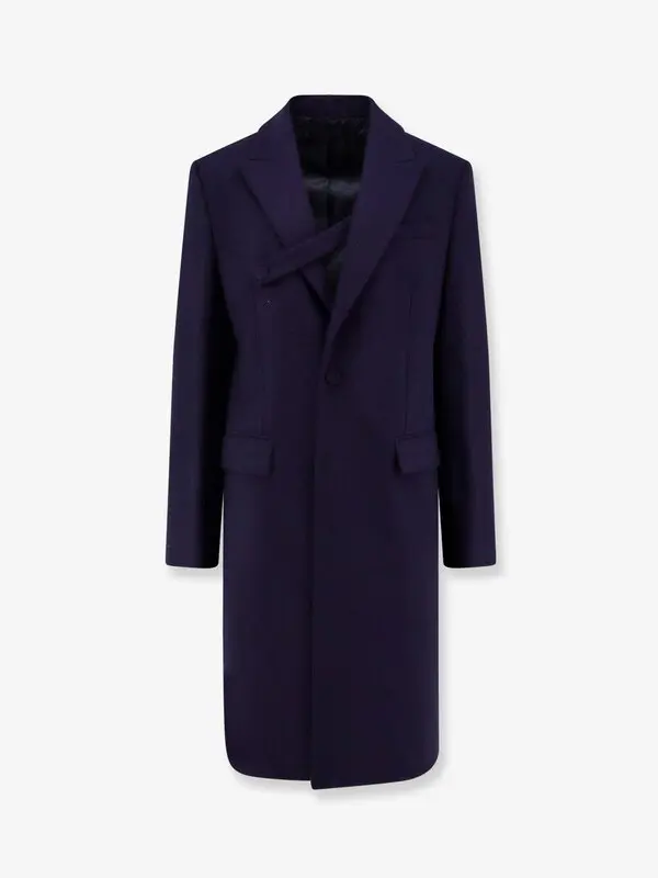 Dior Virgin Wool Single-breasted Coat - Multicolor