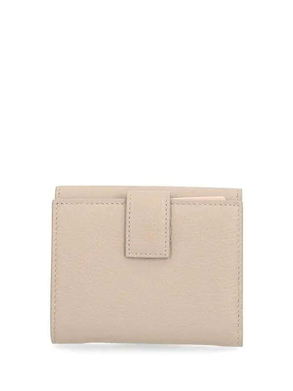 FERRAGAMO Compact Gancini Wallet - Cream